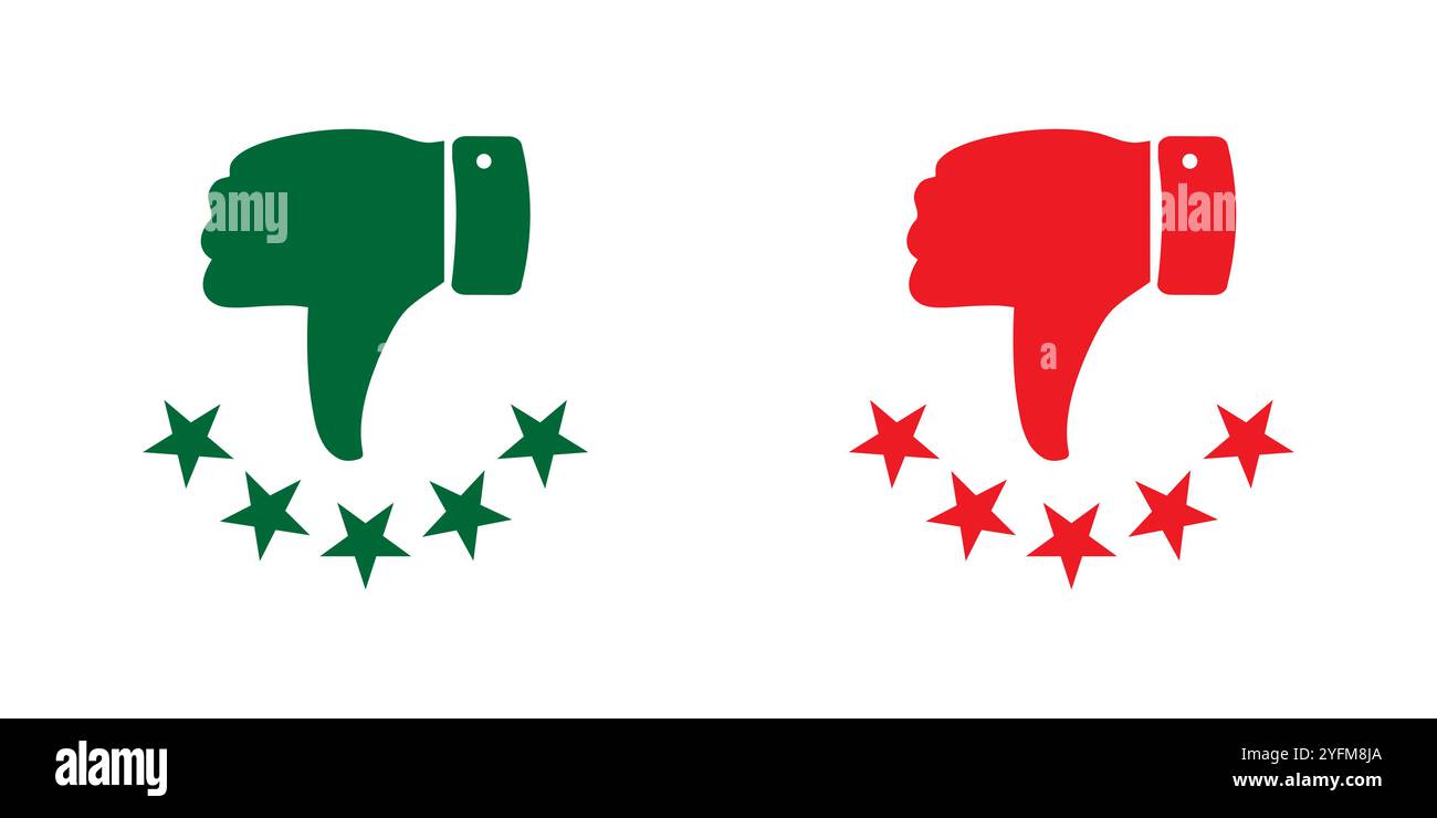 Customer review rating with 5 stars and thumb up feedback. Five star rating badge, review rating ...