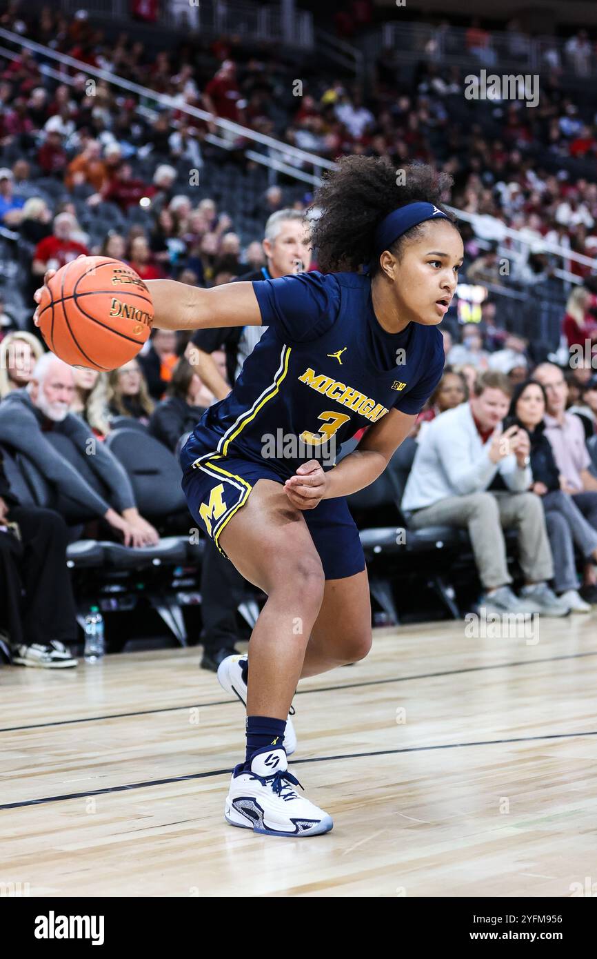 Las Vegas, NV, USA. 4th Nov, 2024. Michigan Wolverines guard Mila ...