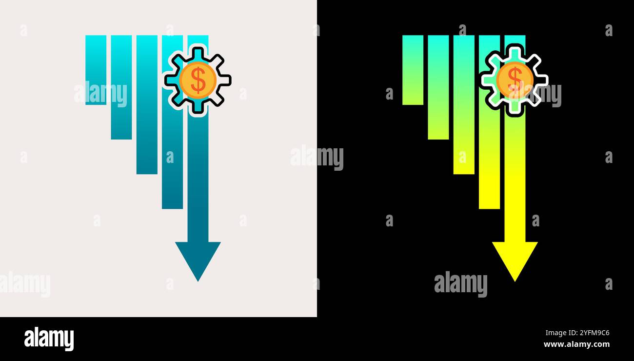 Declining graph Stock Vector Images - Alamy