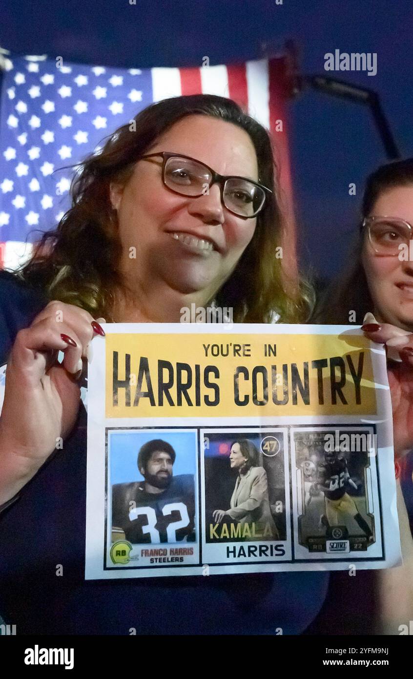 Pittsburgh, United States. 04th Nov, 2024. Supporters for Vice ...
