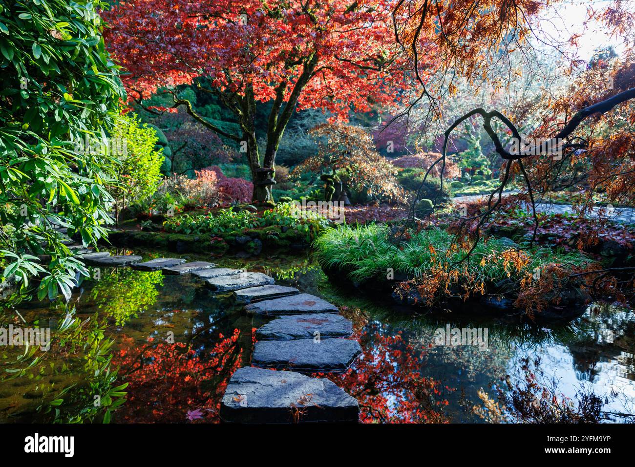 Butchart Garden In Fall Stock Photo - Alamy