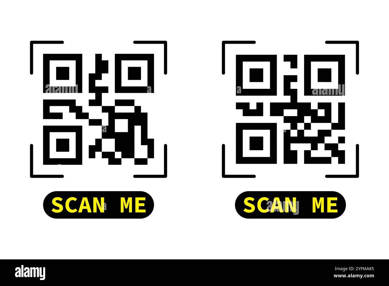 Fake QR code scan me vector illustration Stock Vector Image & Art - Alamy