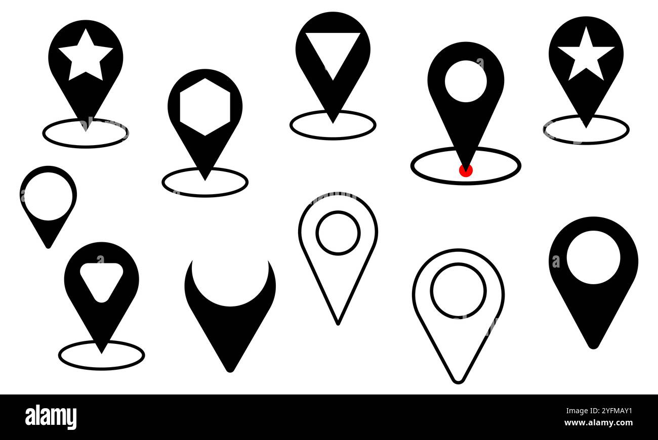 Location icon collection Stock Vector Images - Alamy