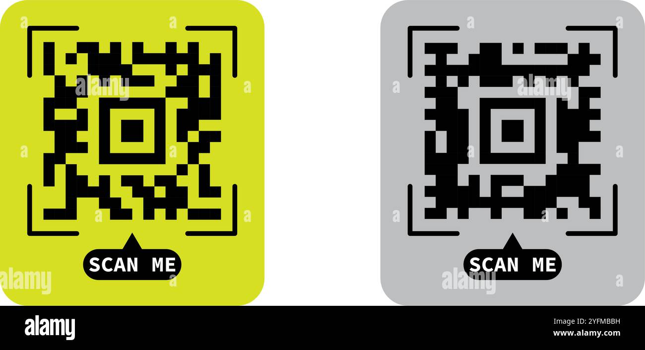 Fake QR code scan me vector illustration Stock Vector Image & Art - Alamy