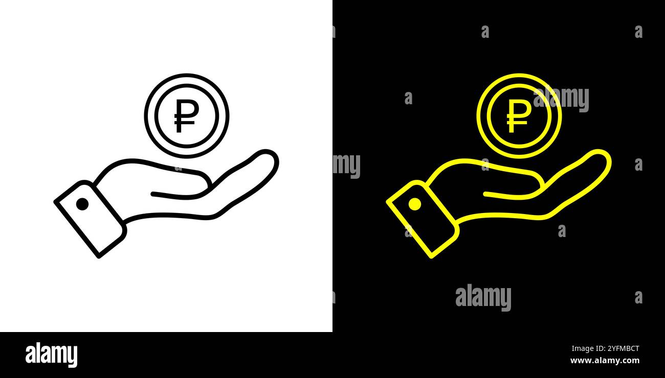 Hand Receiving Philippine Peso Coin - Vector Graphic Stock Vector Image ...