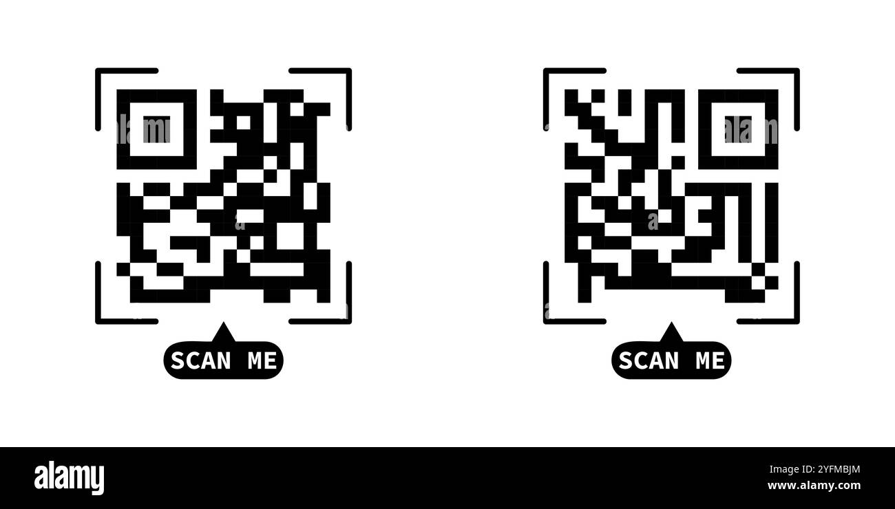 Fake QR code scan me vector illustration Stock Vector Image & Art - Alamy