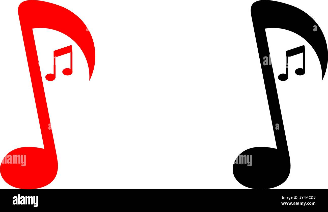 Large musical notes icon, melody icon, tune icon song symbol ...