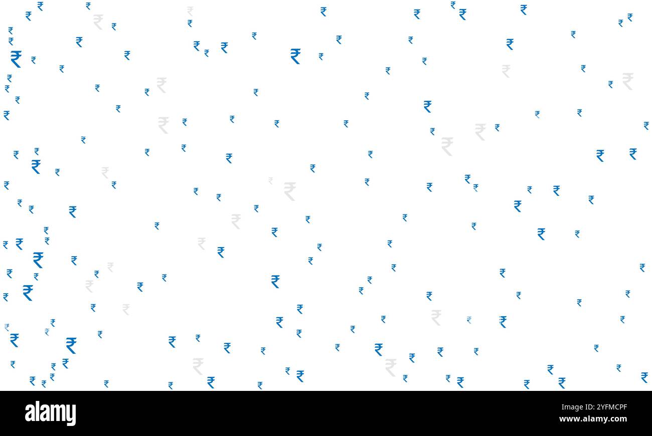 Abstract Pattern of Indian Rupee Symbols on White Background Stock ...