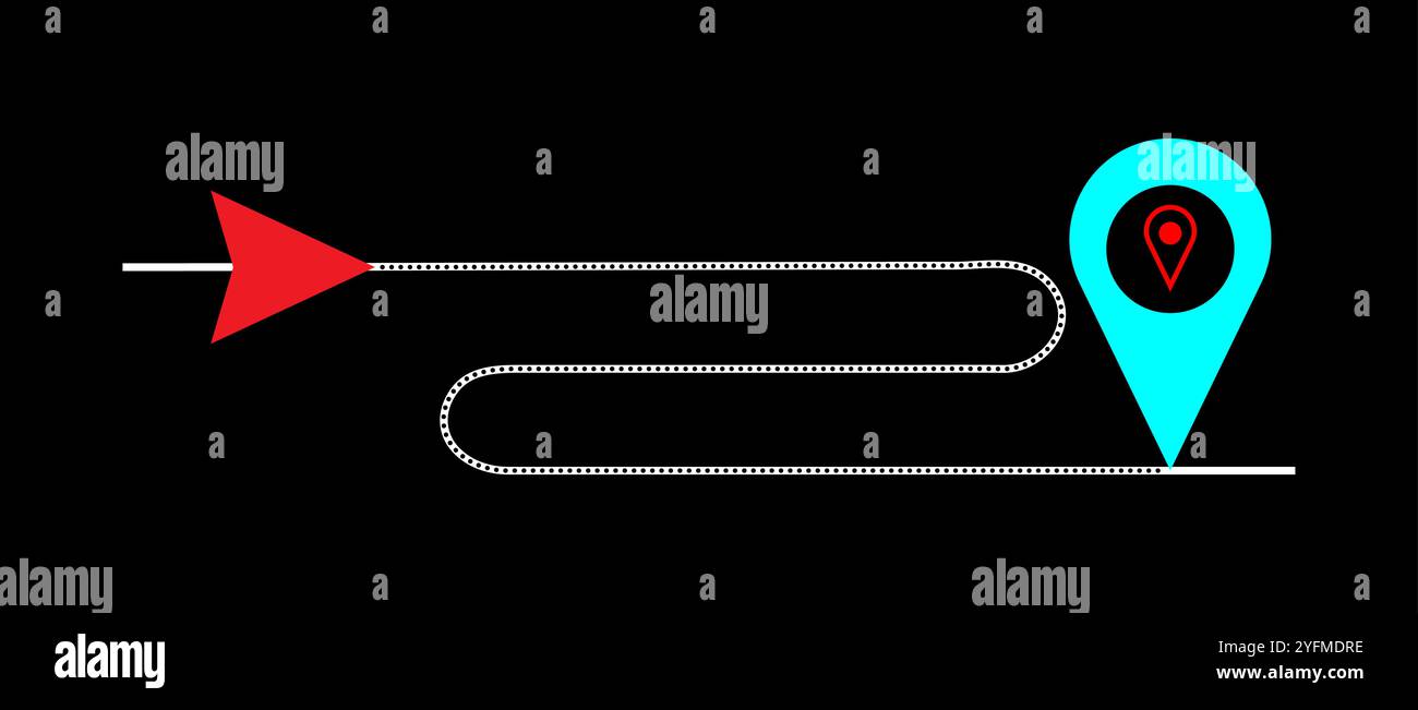Location pointer pin or You are here marker sign symbol Stock Vector ...
