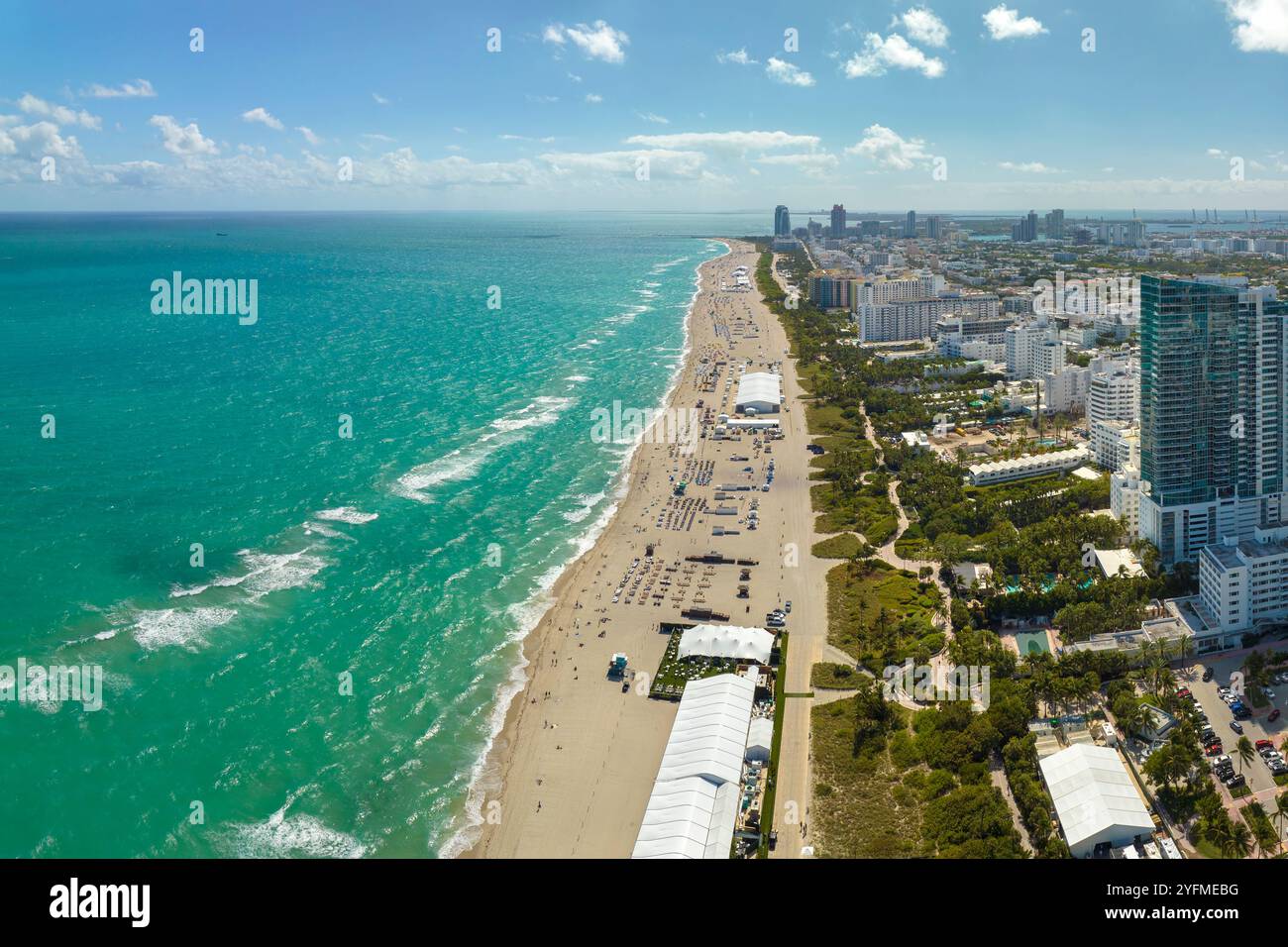Miami beach waterfront condos aerial hi-res stock photography and ...