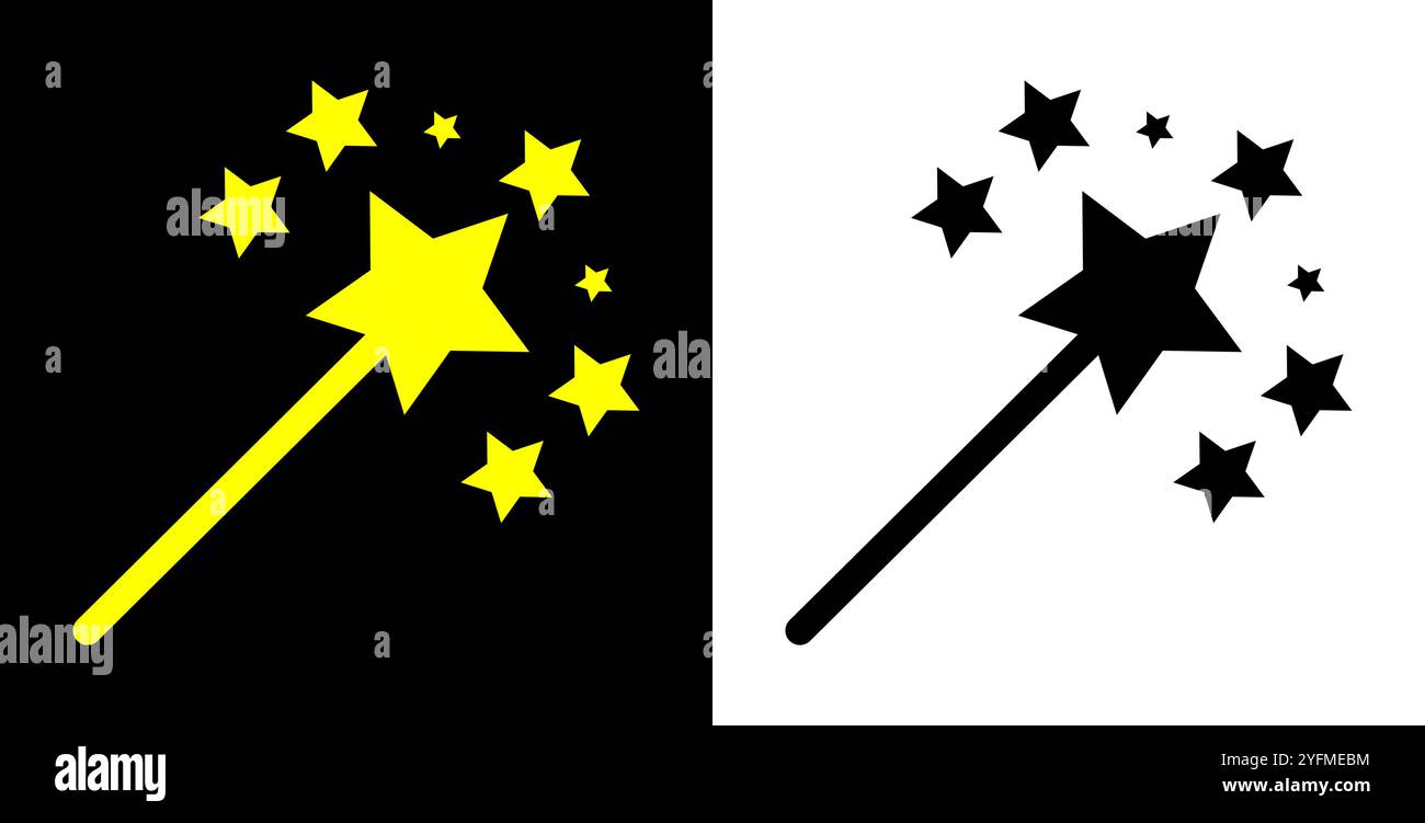 Magic wand drawing art hi-res stock photography and images - Alamy