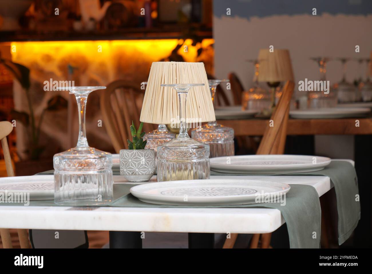 Stylish restaurant table setting with unique decor for a memorable ...