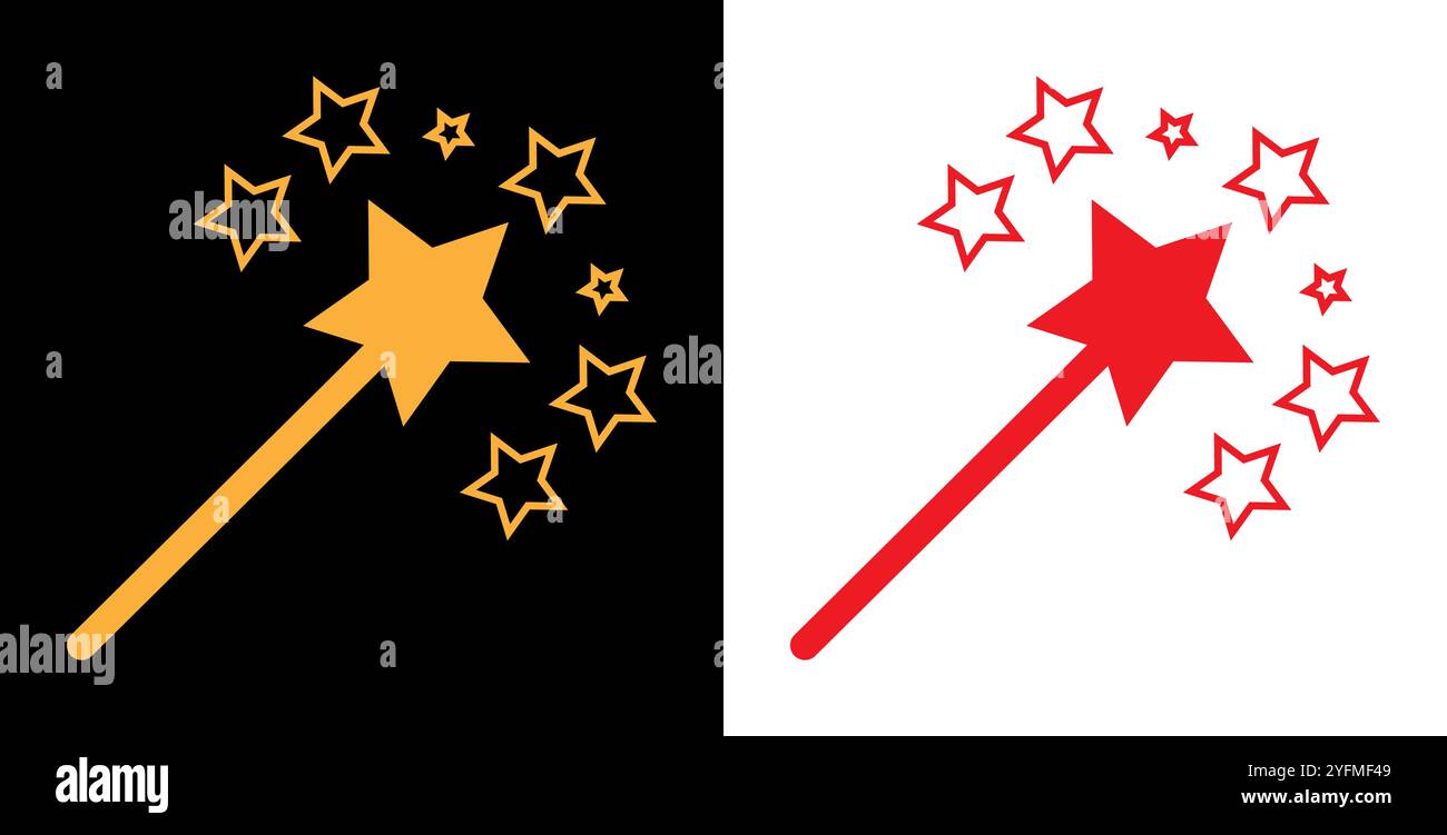 Modern style magic wand icon hi-res stock photography and images - Alamy