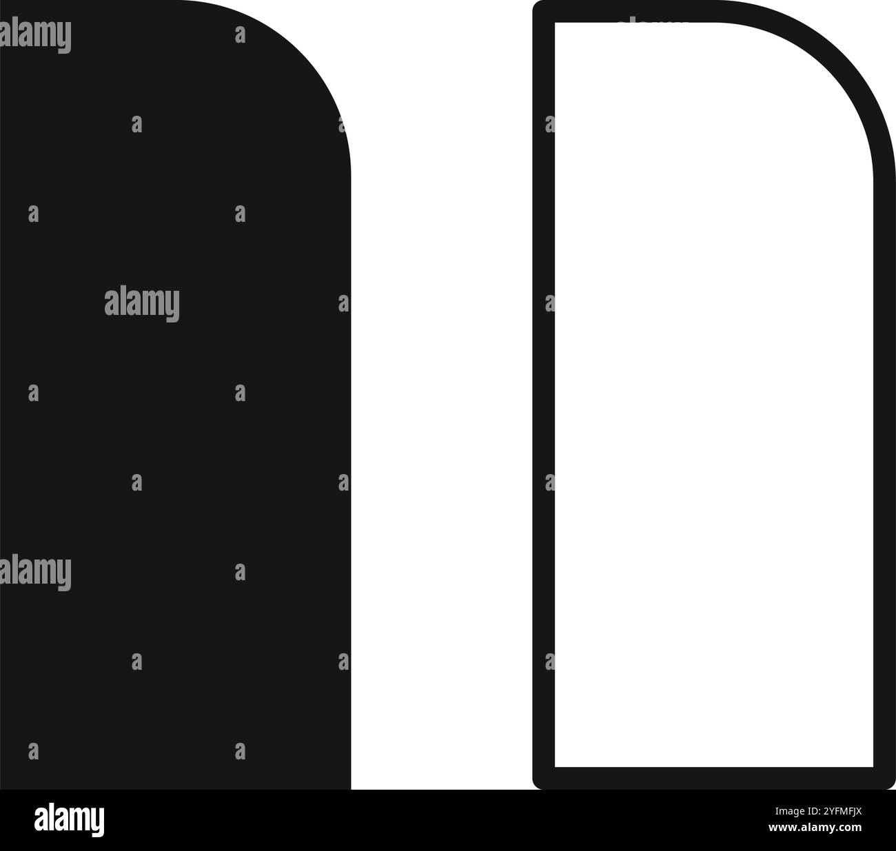 Half arch shape and frame. Templates for wedding invitation or greeting ...