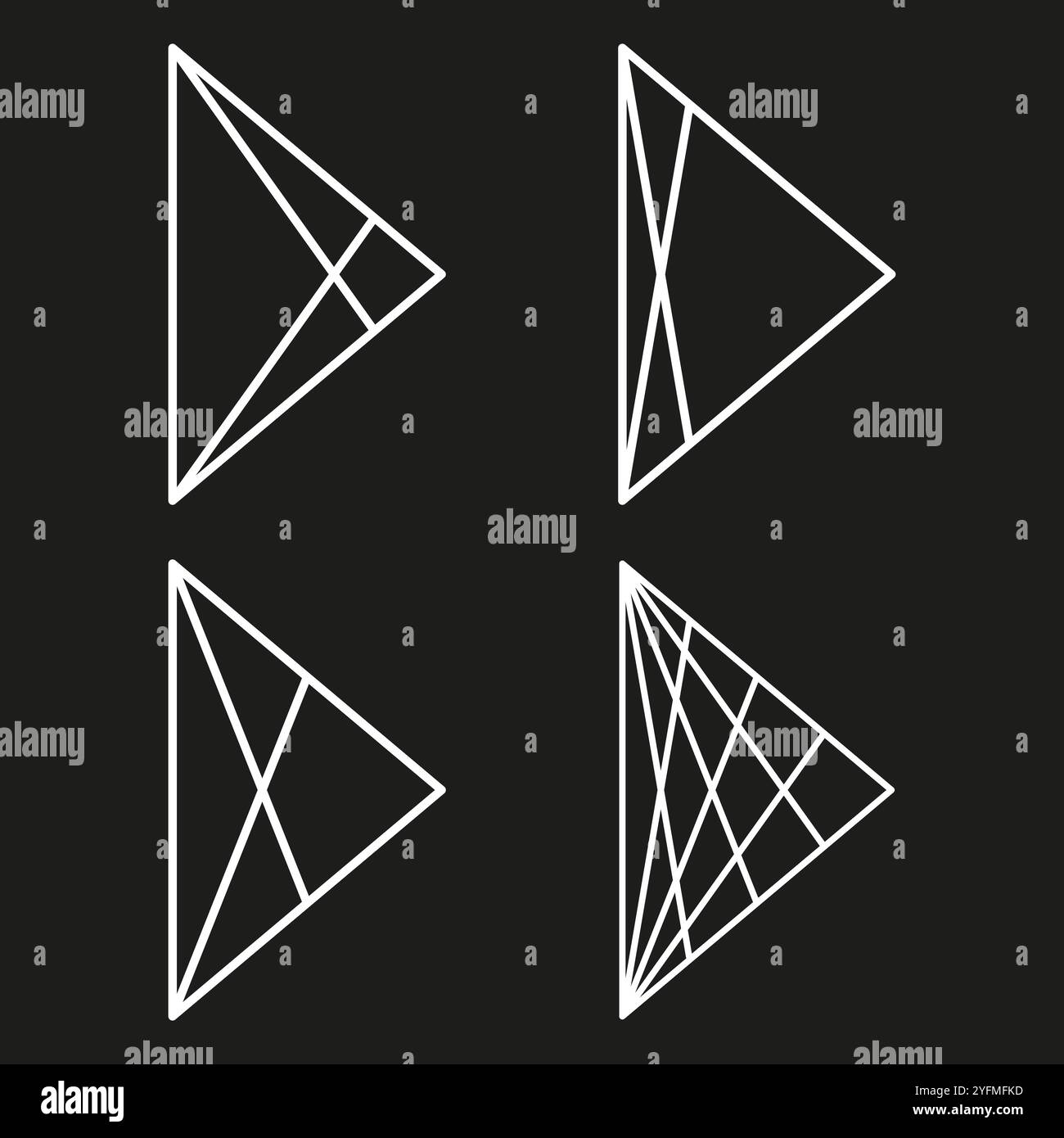 Abstract black lines points triangles hi-res stock photography and ...