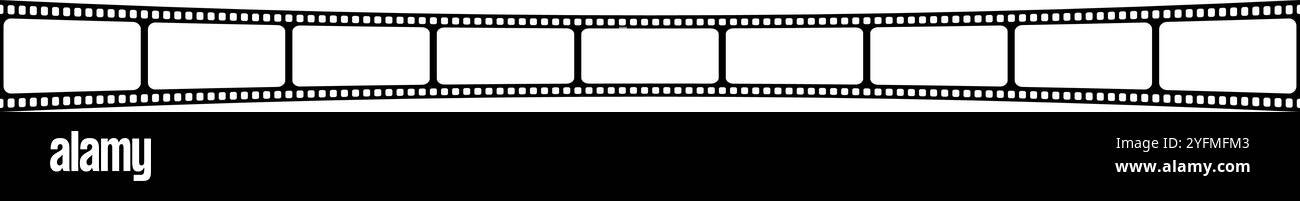 Blank horizontal film strip template. Video or photo camera tape ...