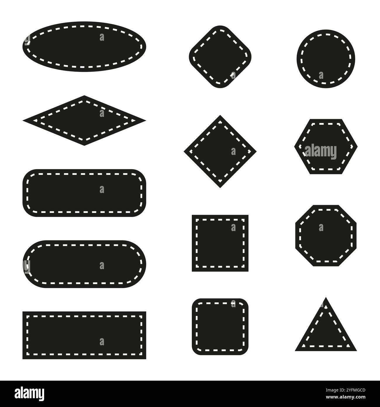 Dashed shapes hi-res stock photography and images - Alamy