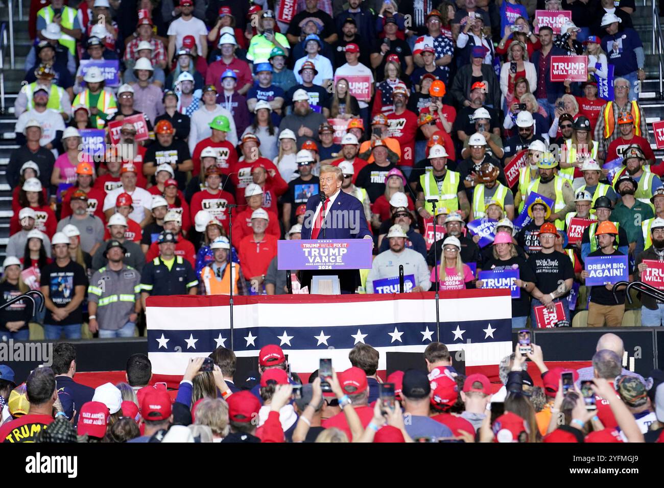 Republican presidential nominee former President Donald Trump speaks at ...