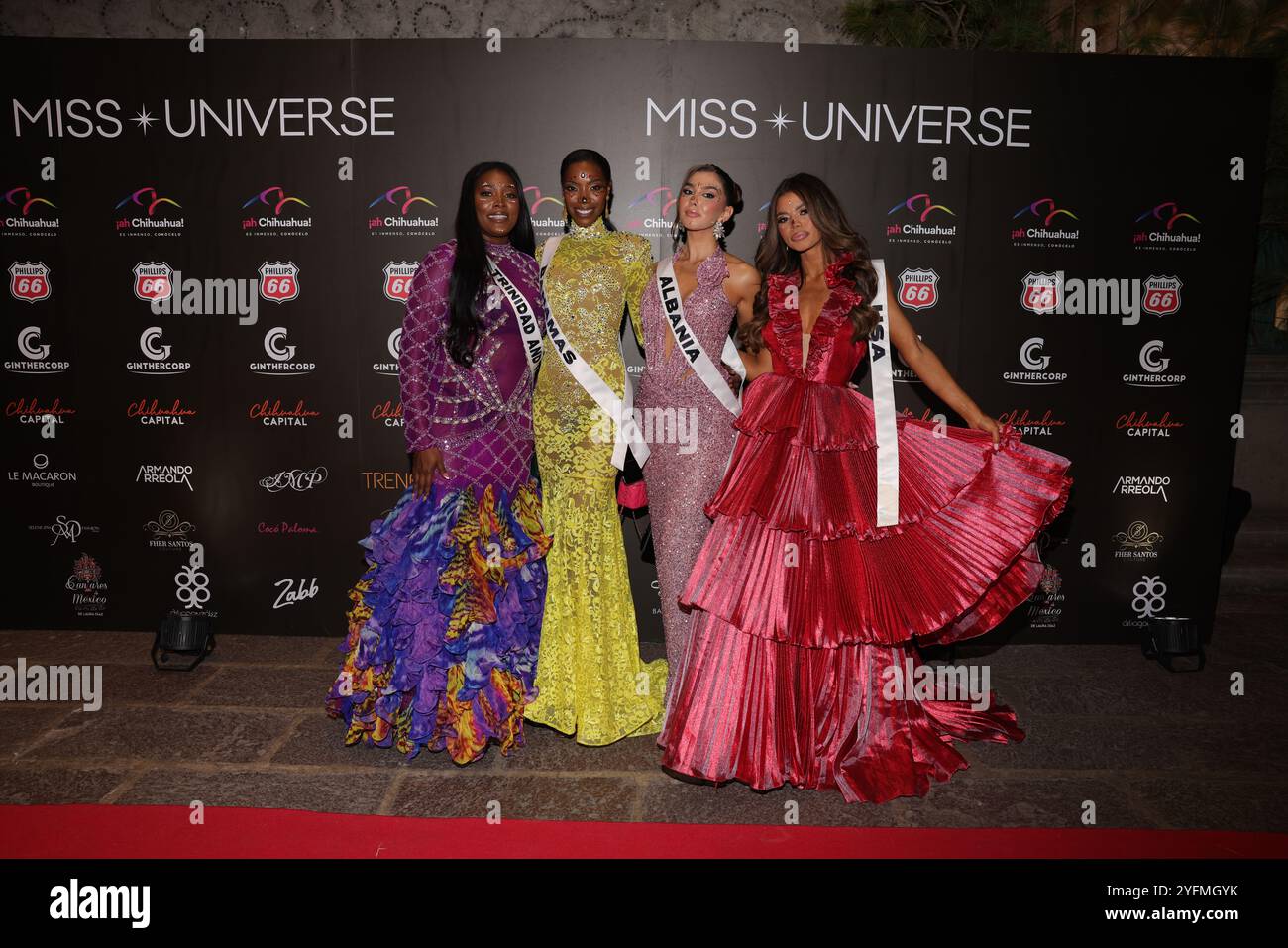Mexico City, Mexico. 01st Nov, 2024. (L-R) Miss Trinidad and Tobago ...