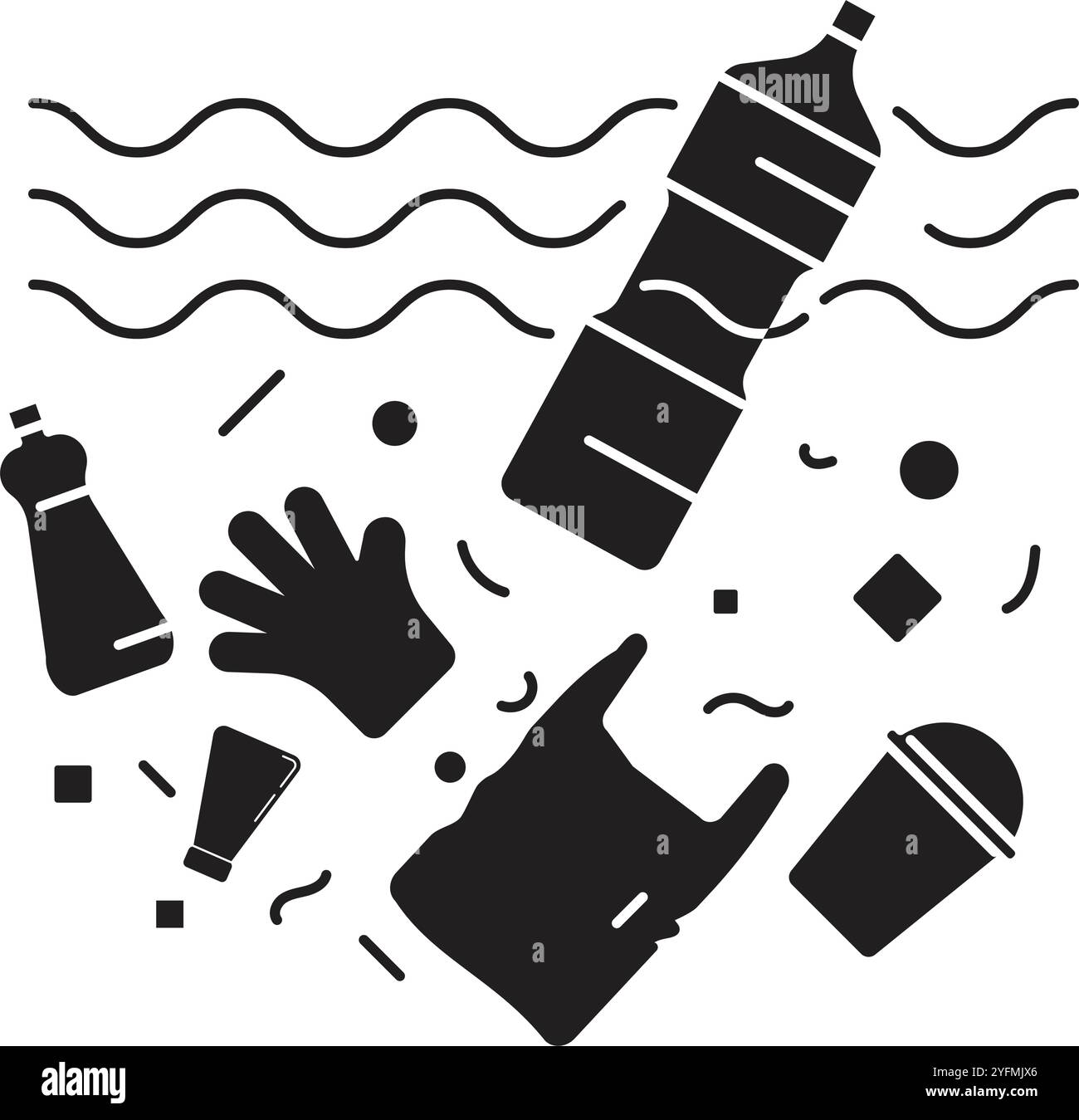 A flat style icon of water pollution Stock Vector Image & Art - Alamy
