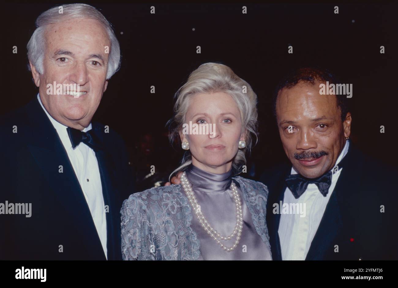 Steve Ross, Courtney Sale Ross and Quincy Jones in New York City in ...