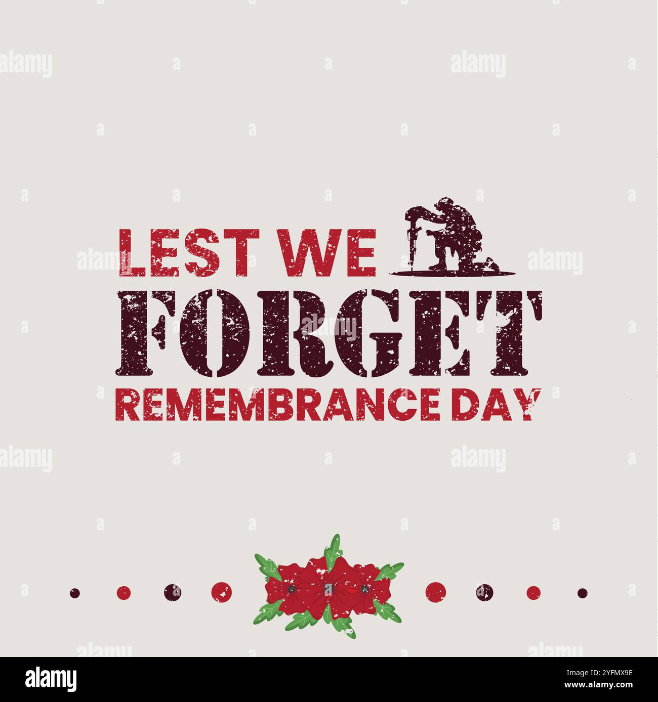 Happy Remembrance day post. Lest we forget. Red Poppy flower symbol of ...