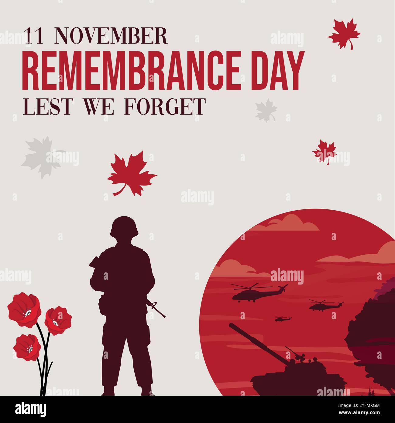 Remembrance day poster. Remembrance day social media post. Remembrance day typography. Lest We ...