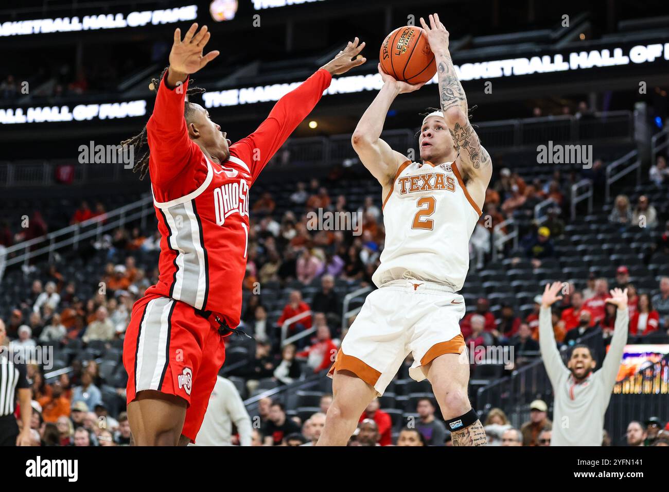 Las Vegas, NV, USA. 4th Nov, 2024. Texas Longhorns guard Chendall ...