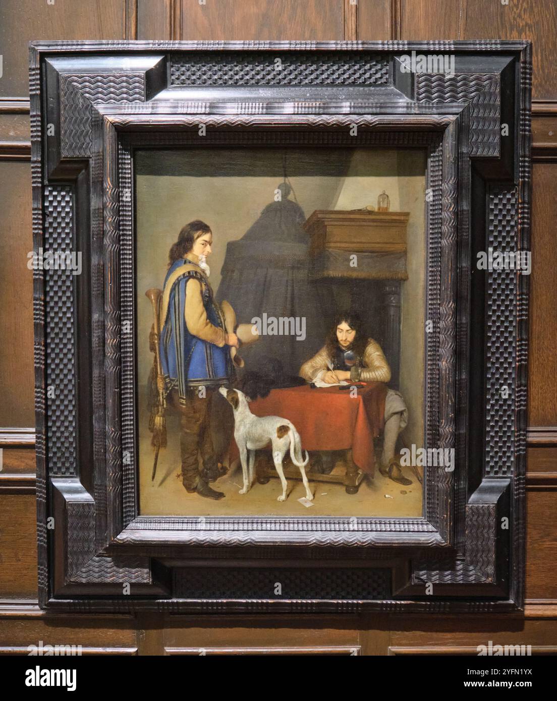 The Officer Writing a Letter by Dutch artist, Gerard ter Borch.At the ...