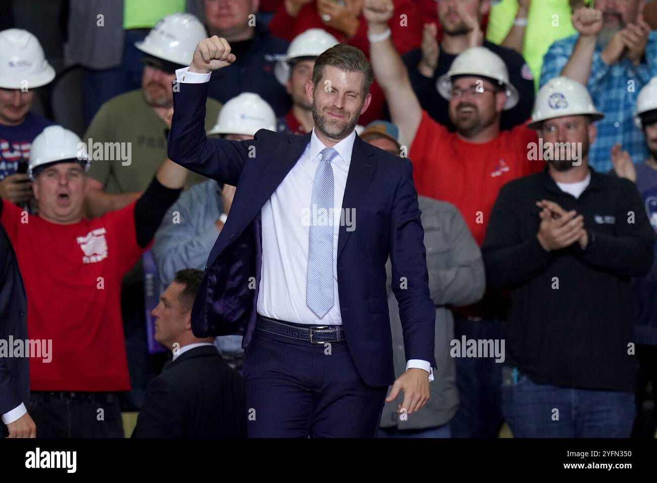 Eric Trump arrives as Republican presidential nominee former President ...