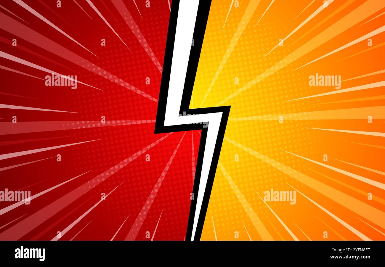 Versus battle retro background with halftones. Vector illustration ...