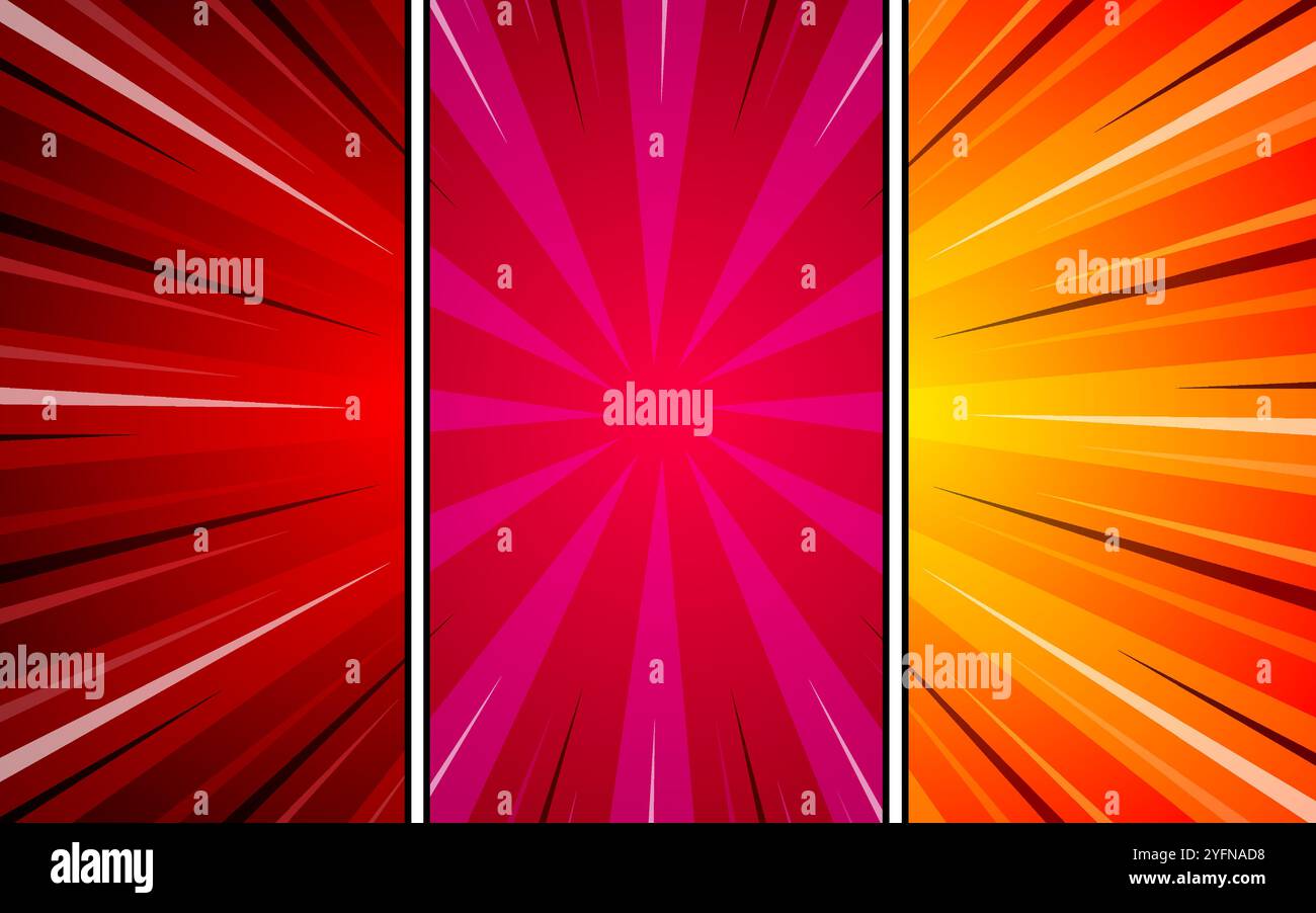 Colorful comic abstract scene page background. vector illustration ...