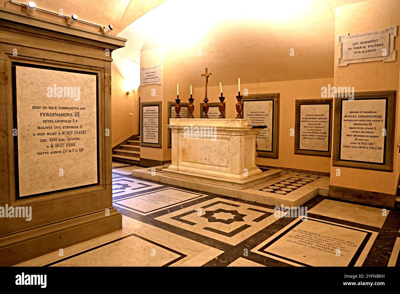 The crypt area of the Medici Chapel in Florence Italy Stock Photo - Alamy