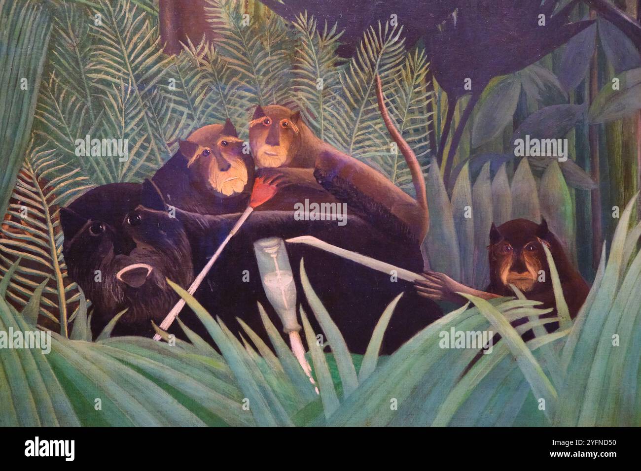 The painting, the Merry Jesters by French artist Henri Rousseau ...