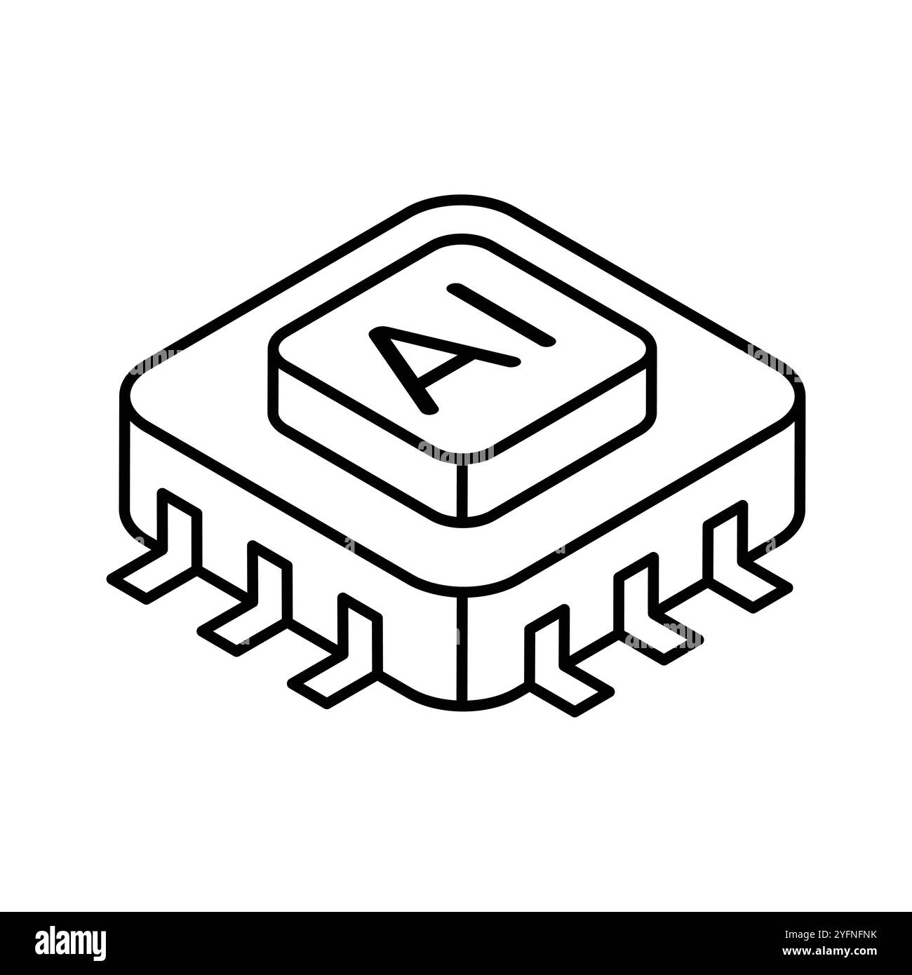 Download This Isometric Icon Of Ai Processor Microprocessor Vector Stock Vector Image And Art Alamy