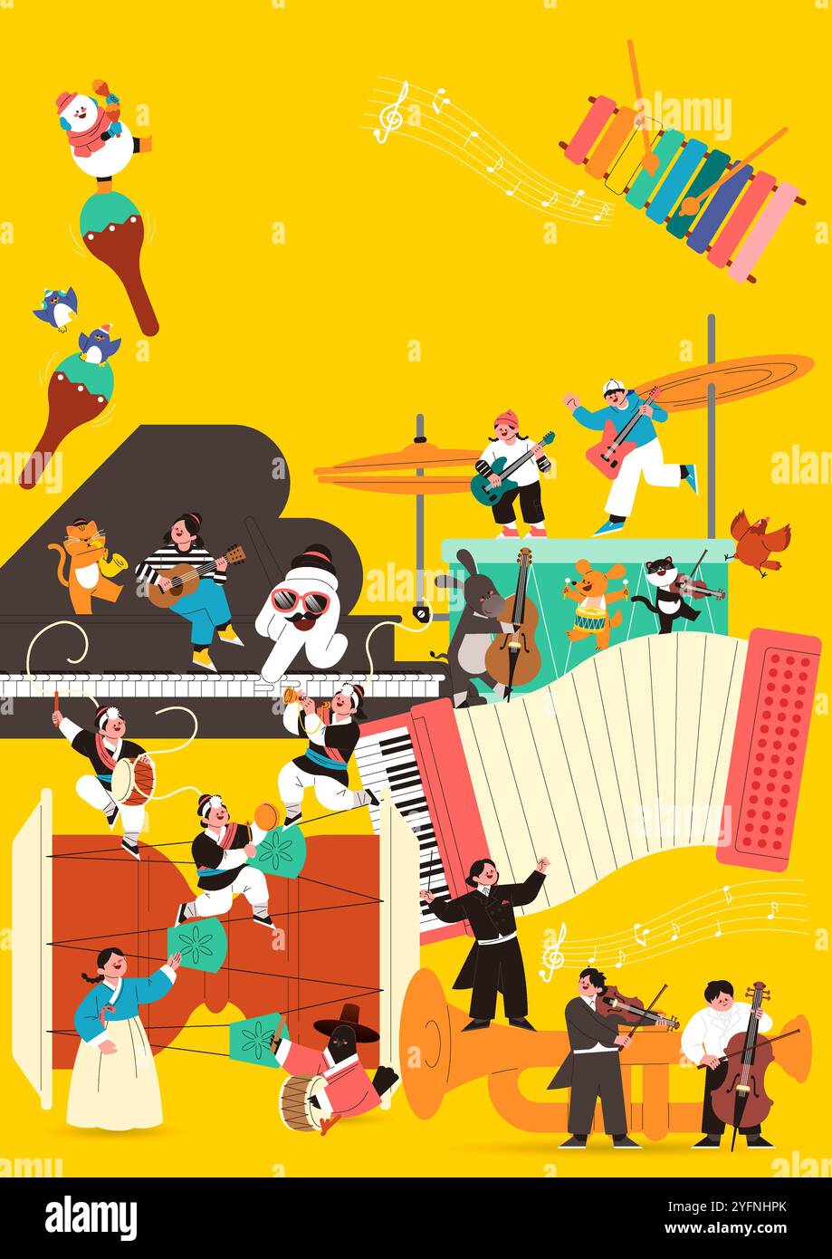 Portrait girl playing accordion hi-res stock photography and images - Alamy