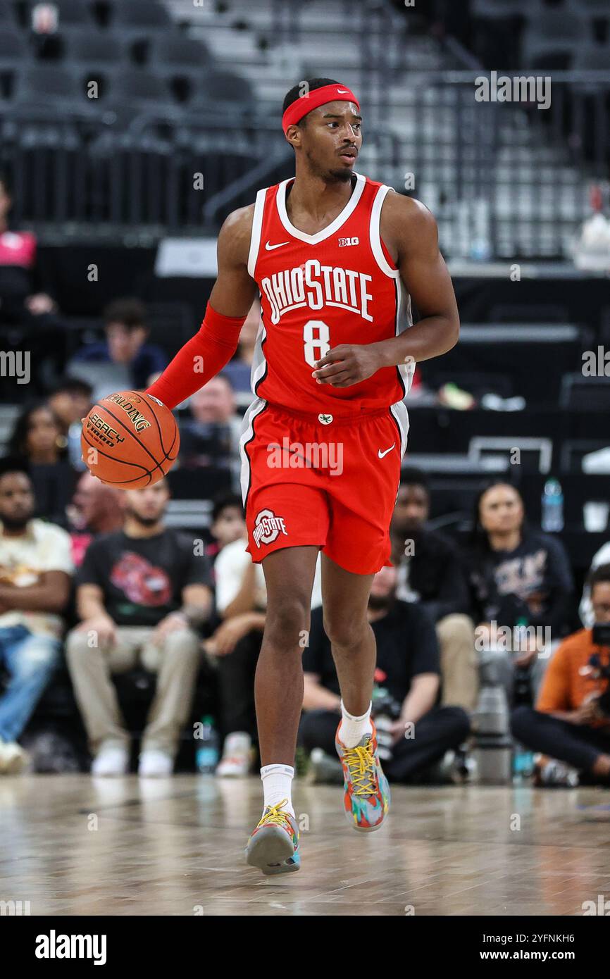 Las Vegas, NV, USA. 4th Nov, 2024. Ohio State Buckeyes guard Micah ...