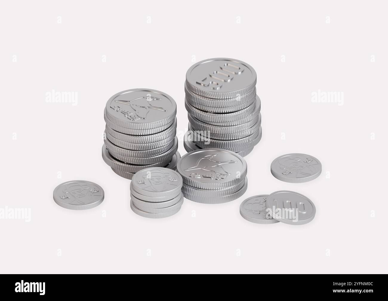 Five won coin hi-res stock photography and images - Alamy