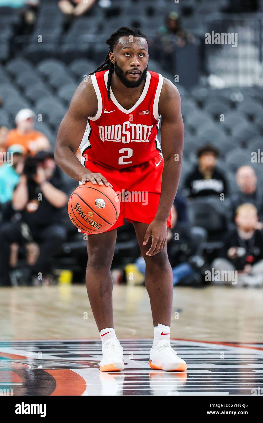 Las Vegas, NV, USA. 4th Nov, 2024. Ohio State Buckeyes guard Bruce ...