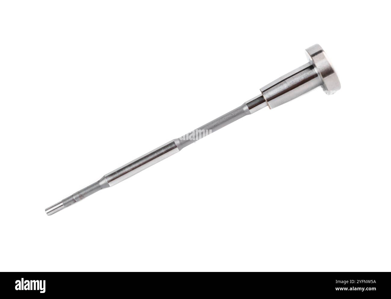 New injector control valve on white background close up Stock Photo - Alamy