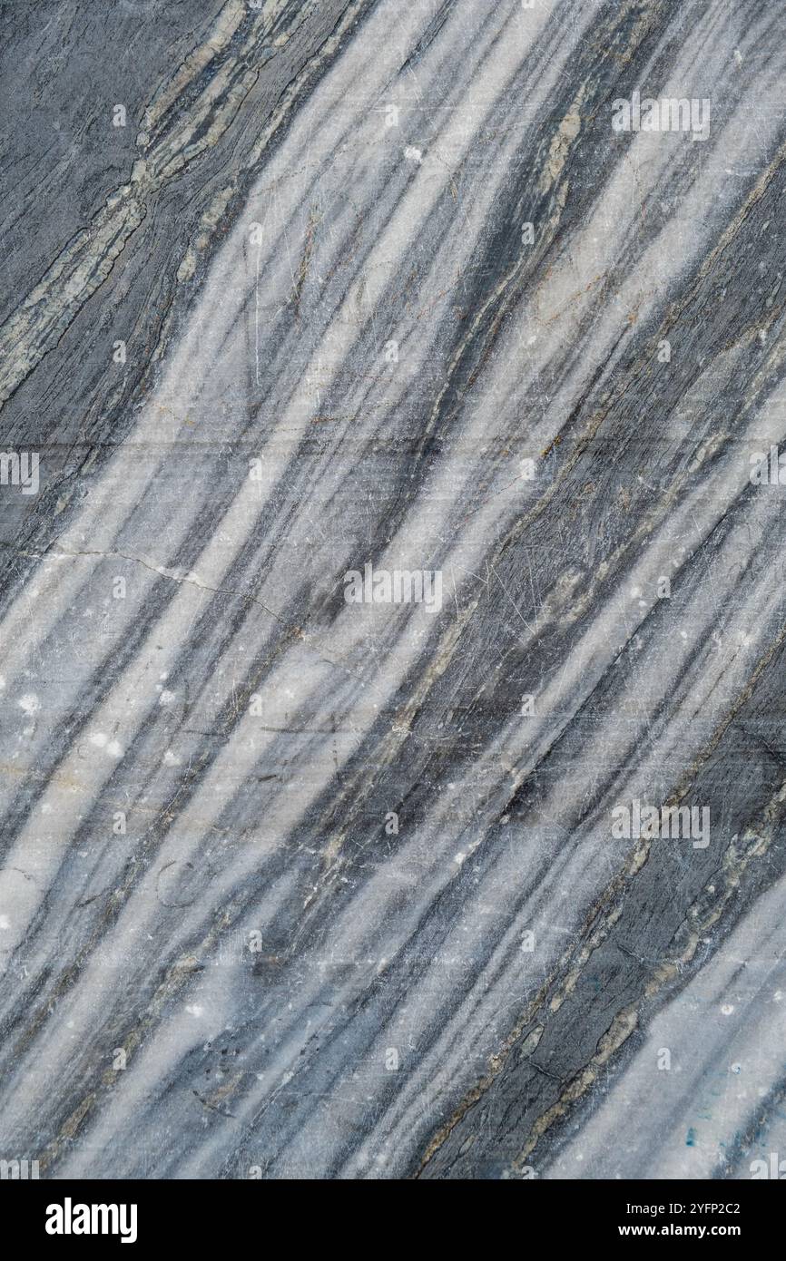 This beautiful gray and white marble features stunning, flowing ...
