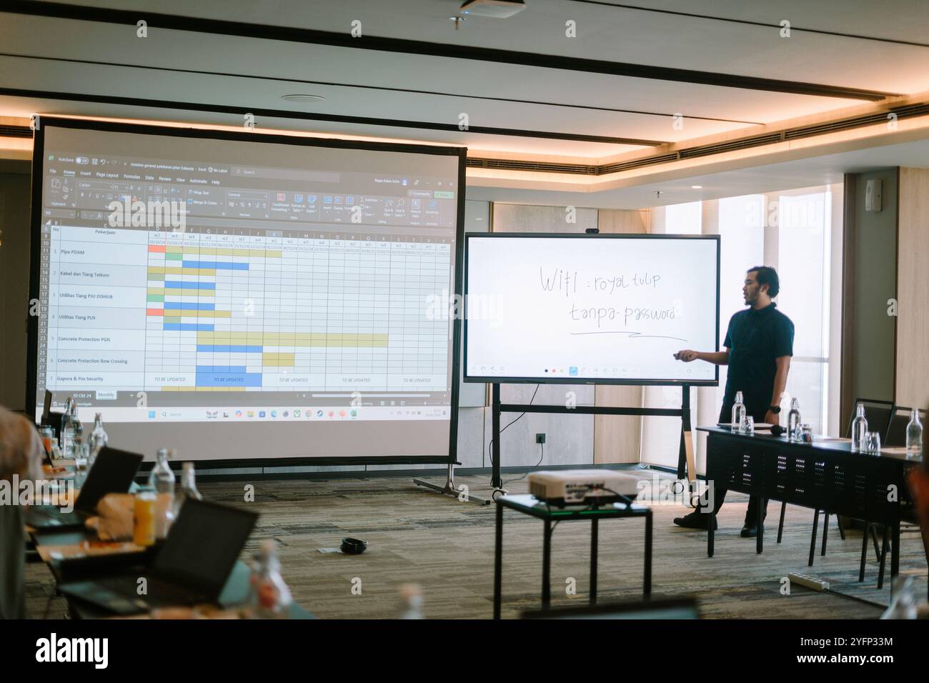 Bogor, October 26, 2024. Business meeting in progress, with a diverse ...