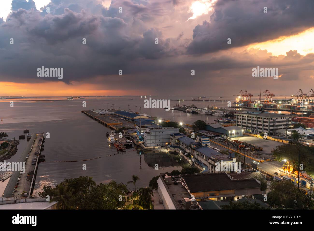 Nov 1, 2024 Beautiful Sunset at Manila Ship Port in Manila Bay, Manila ...
