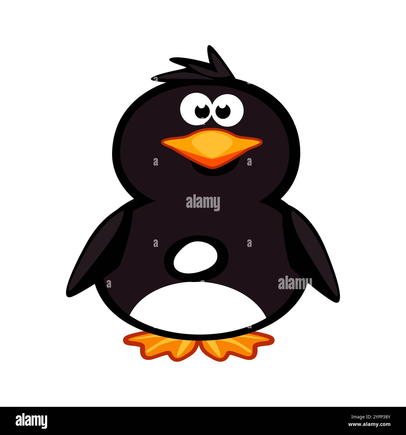 Cartoon number 8 like penguin, figure Eight. Cartoon of number with a ...