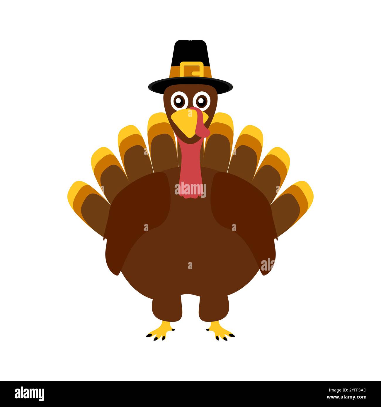 Turkey funny thanksgiving on white background Stock Vector Image & Art ...
