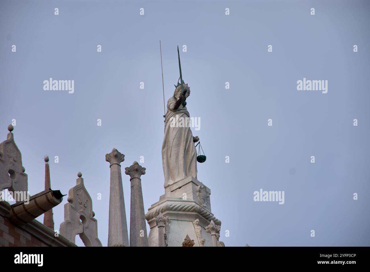 A statue of Lady Justice, a symbol of justice and fairness, standing ...
