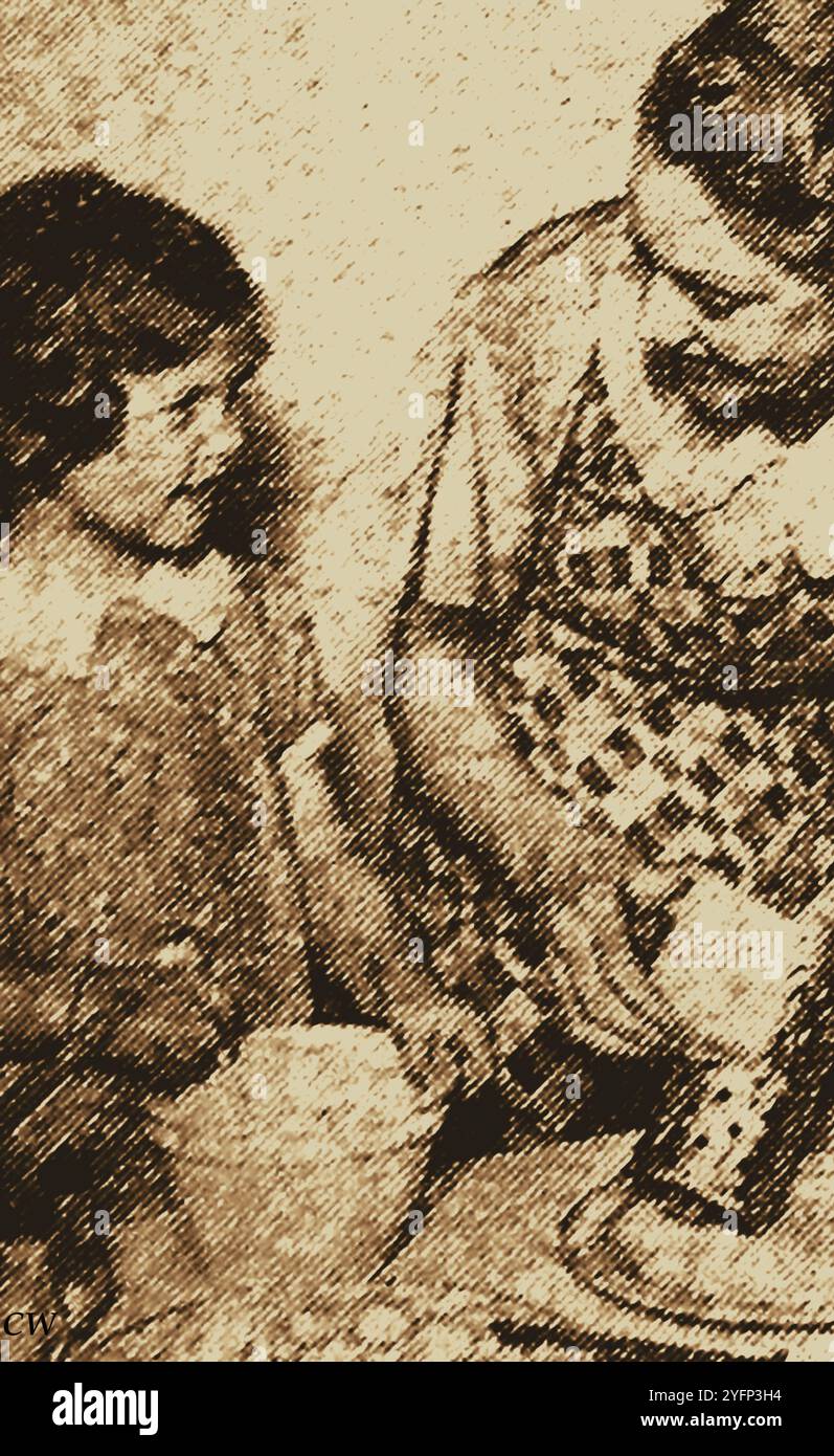 WWI- A mother and daugter baking together in the 1940's (from a wartime ...