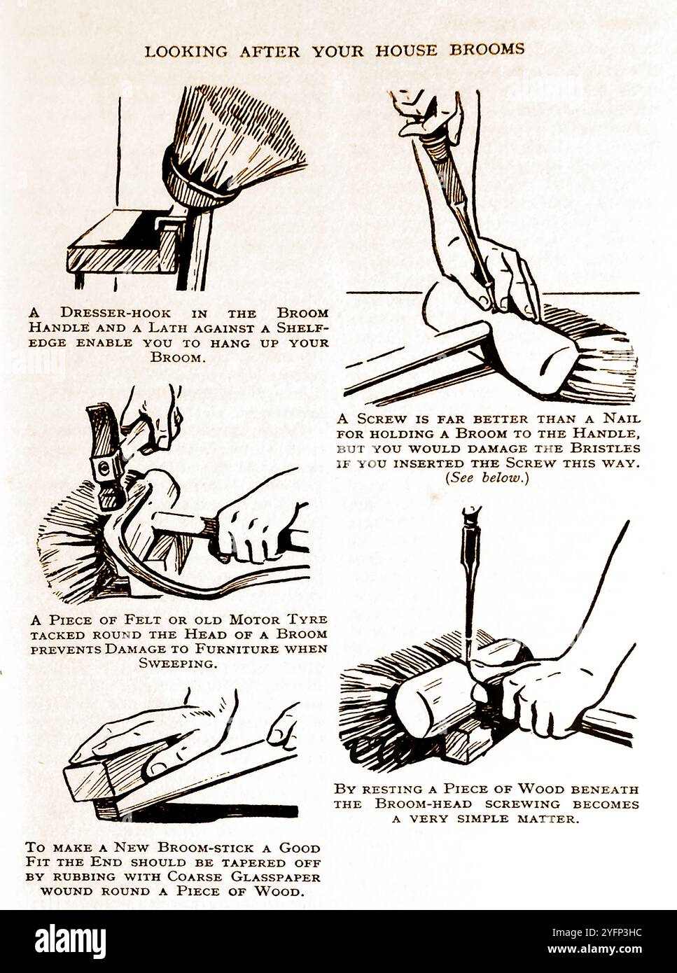 Fixing a broom hi-res stock photography and images - Alamy