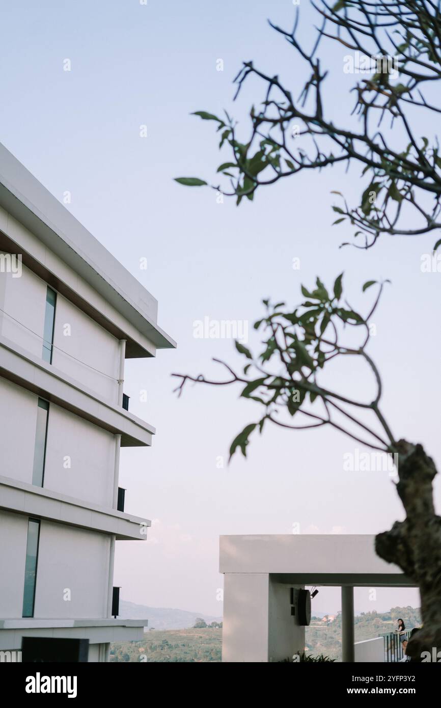 Side view of a hotel building showcasing its modern architecture and ...