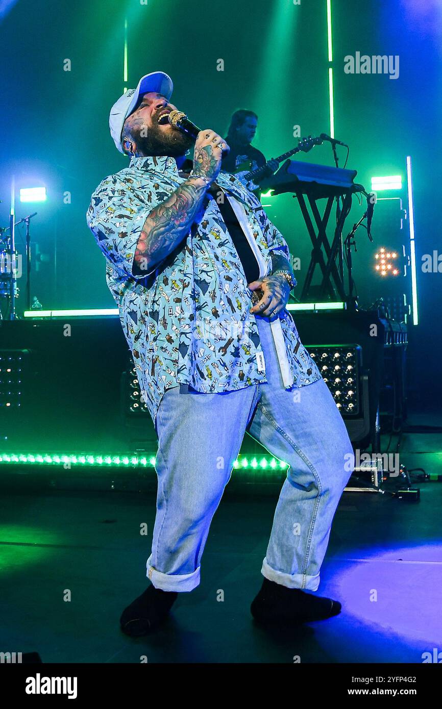 Paris, France. 04th Nov, 2024. Teddy Swims performs at the Salle Pleyel ...